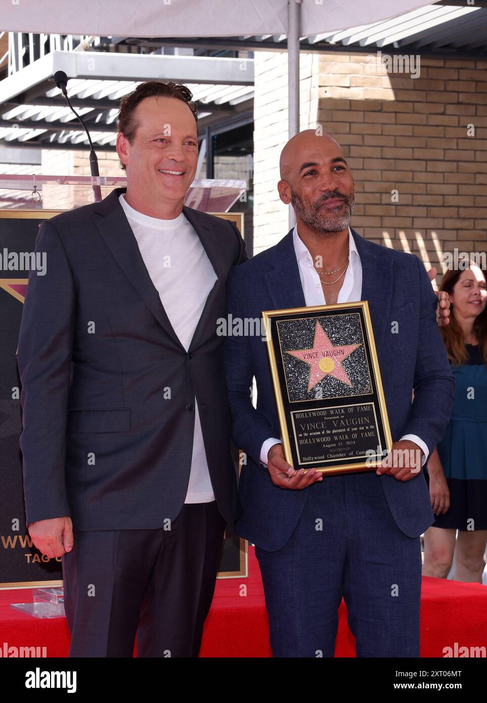 Los Angeles, United States. 12th Aug, 2024. Actor Vince Vaughn is ...