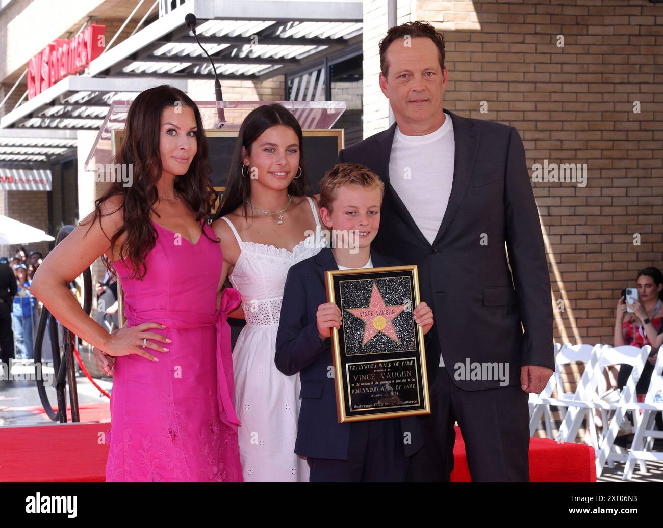 Los Angeles, United States. 12th Aug, 2024. Actor Vince Vaughn is ...