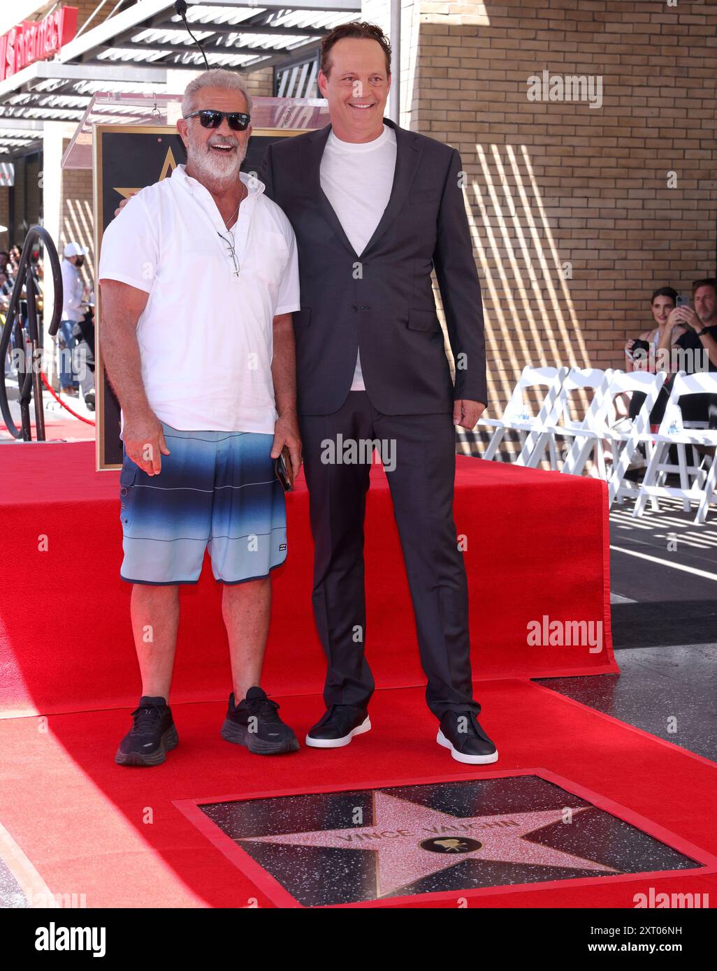 Los Angeles, United States. 12th Aug, 2024. Actor Mel Gibson and Vince ...