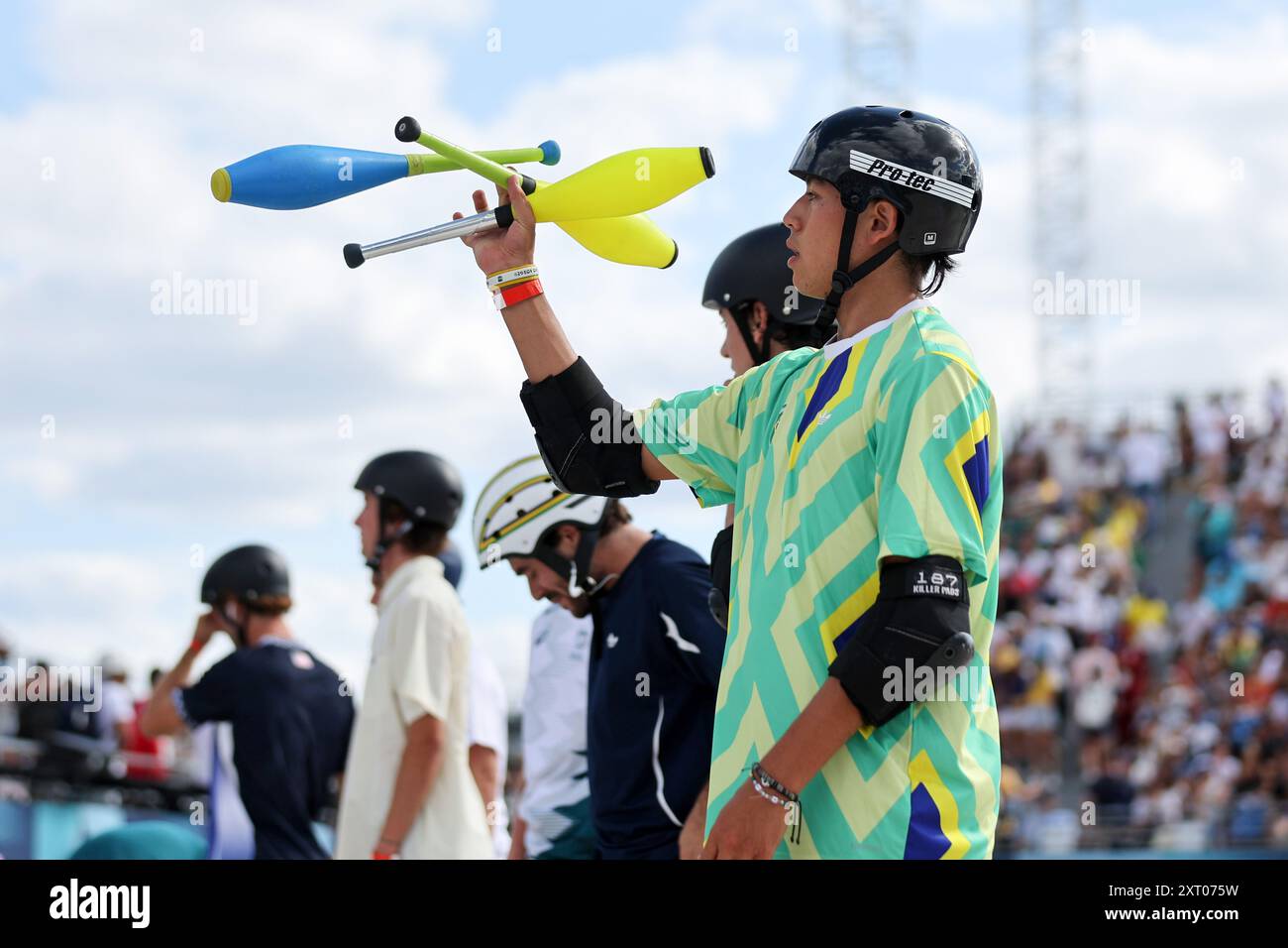 PARIS, FRANCE - AUGUST 07: Augusto Akio of Team Brasil competes during ...