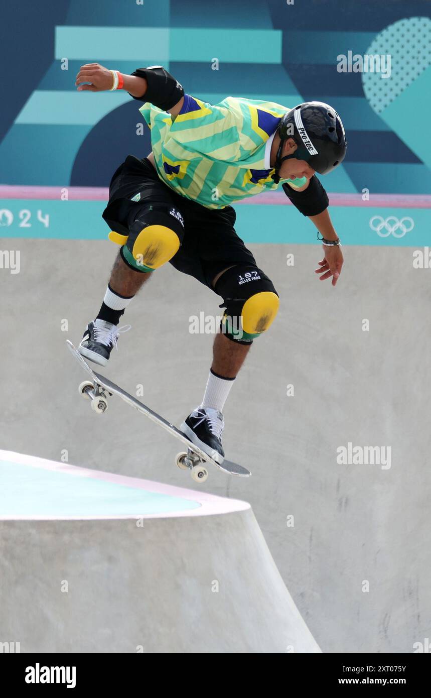 PARIS, FRANCE - AUGUST 07: Augusto Akio of Team Brasil competes during ...