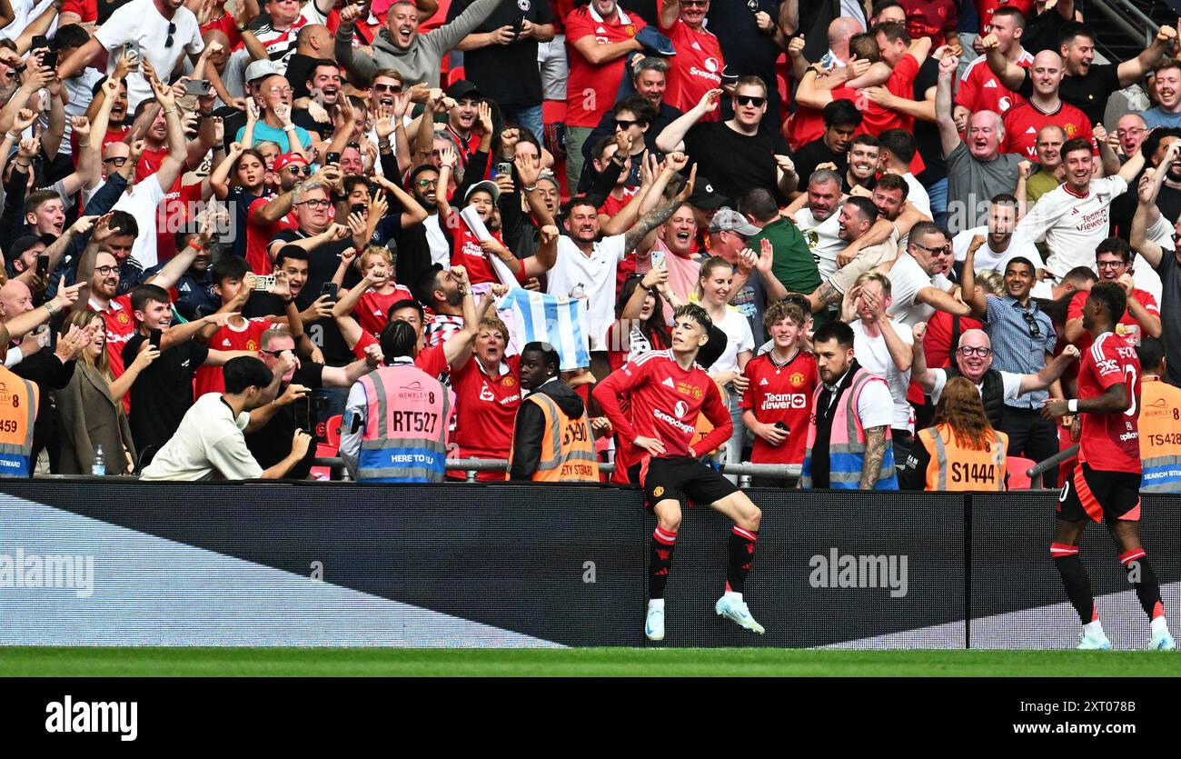 London, UK. 10th Aug, 2024. Alejandro Garnacho of Manchester Utd ...