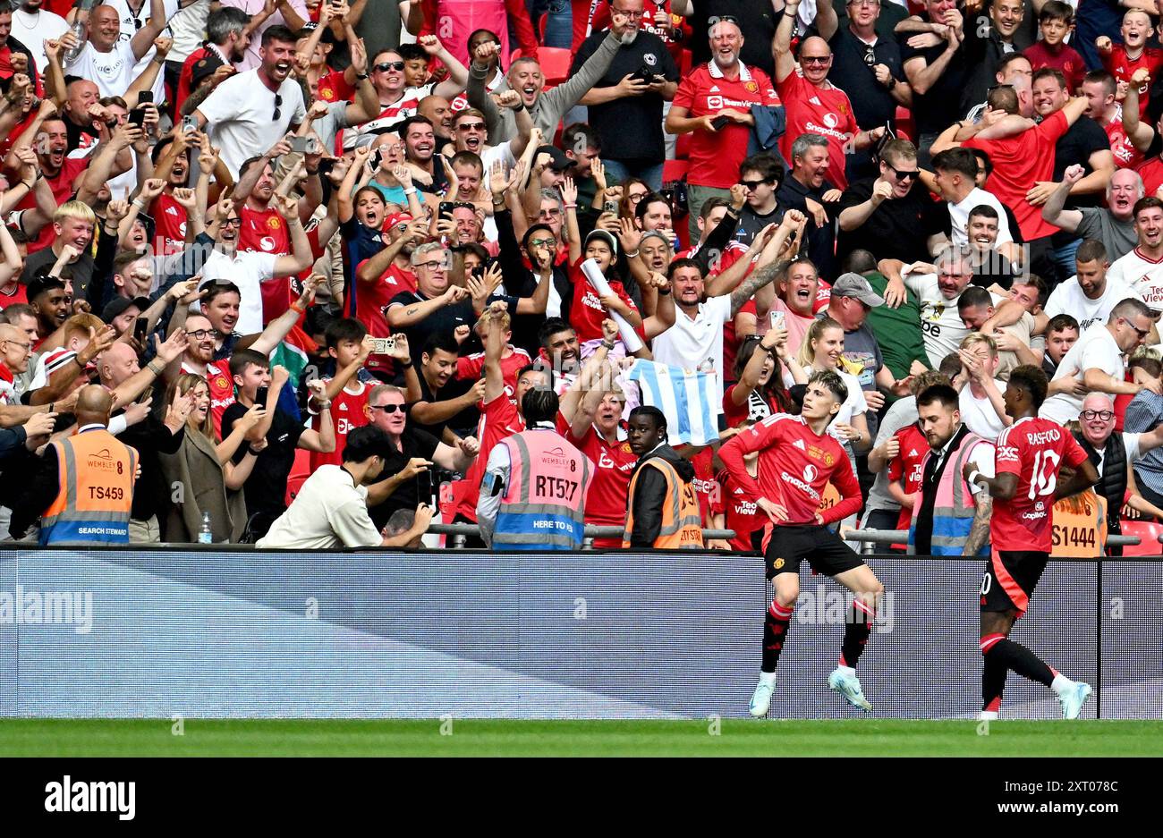 London, UK. 10th Aug, 2024. Alejandro Garnacho of Manchester Utd ...