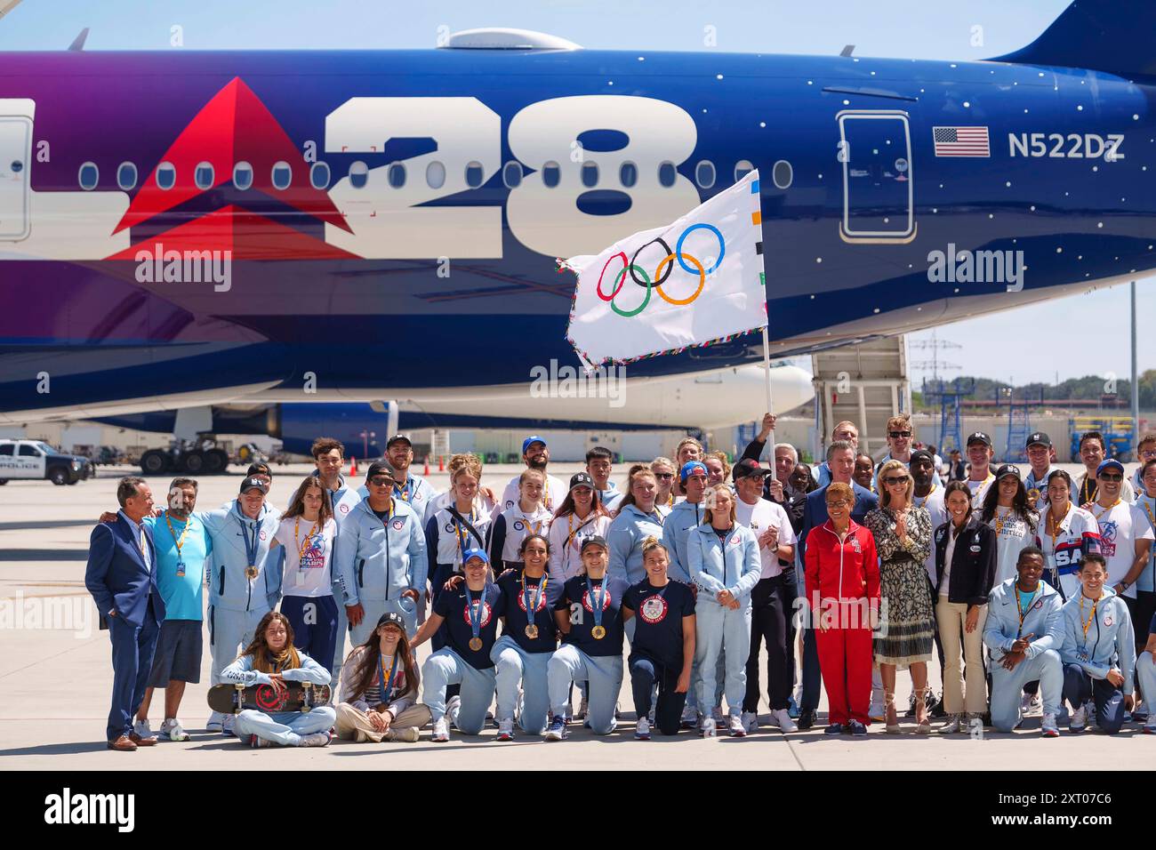 Los Angeles Mayor Karen Bass, Team USA Olympians, LA28 organizing ...