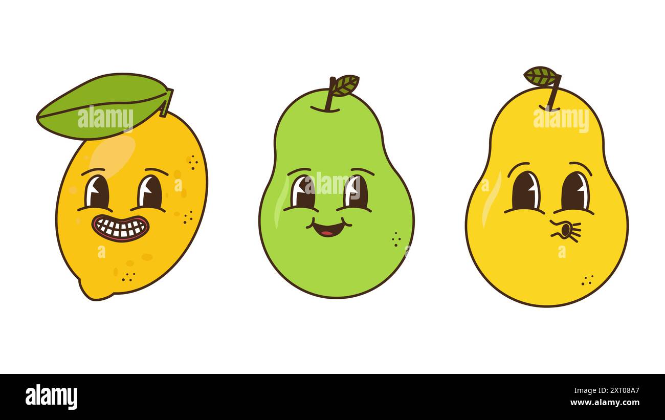 Retro fruits hi-res stock photography and images - Alamy