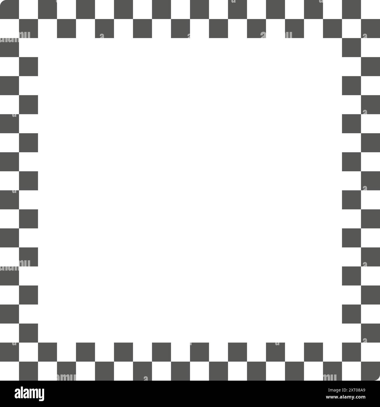 Checkered square frame. Geometric vector border. Black and white design ...