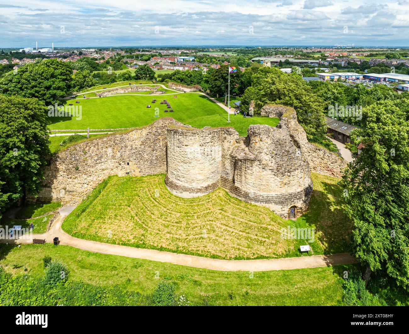 An aerial view of pontefract hi-res stock photography and images - Alamy