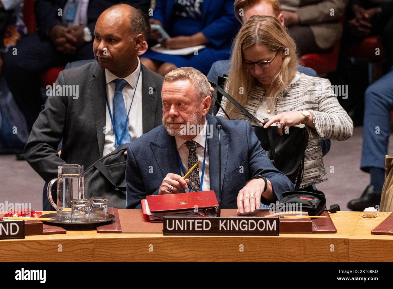 New York, New York, USA. 12th Aug, 2024. Lord Collins of Highbury of ...