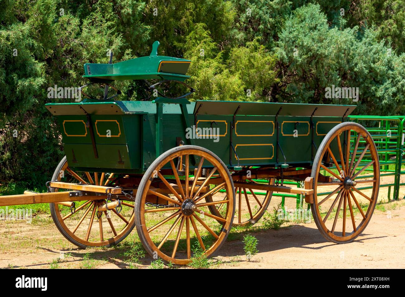 FOUNTAIN VALLEY, COLORADO, USA: A horse-drawn buckboard stands at the ...