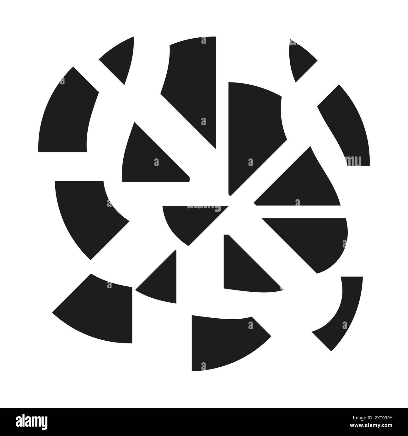 Broken camera shutter icon. Abstract black design. Fragmented ...