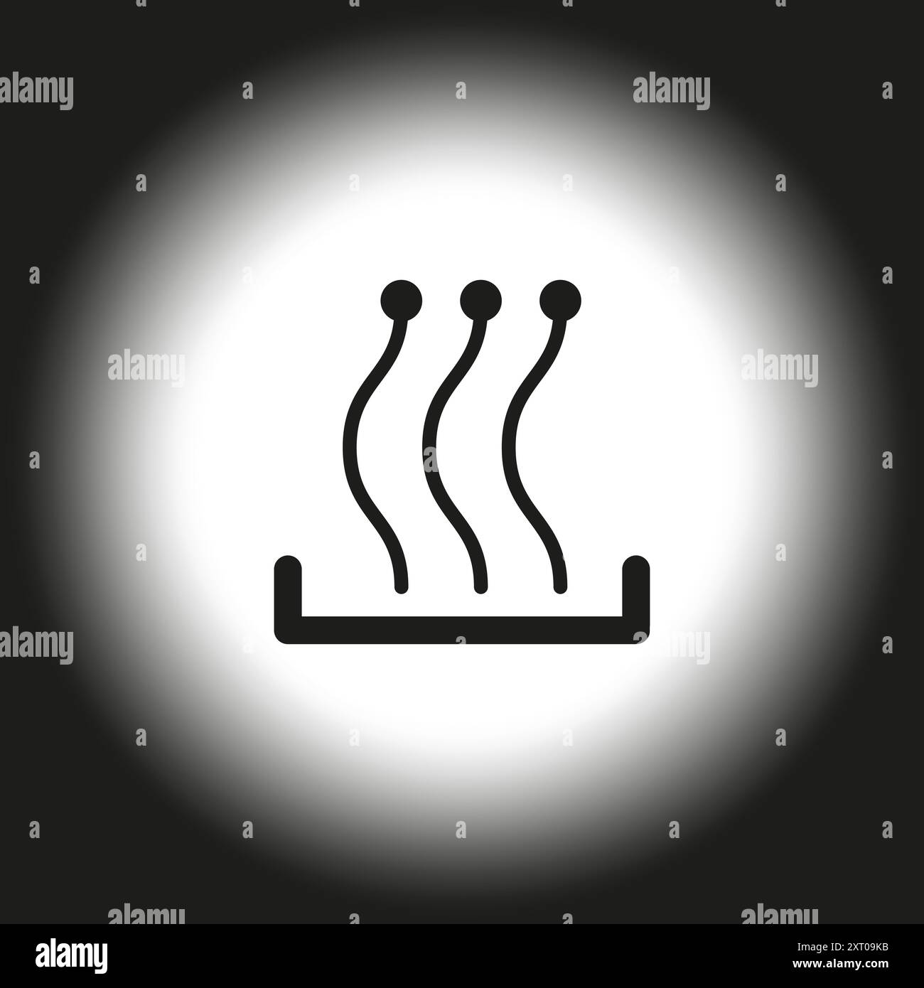 Heating element icon. Black and white illustration. Abstract gradient ...