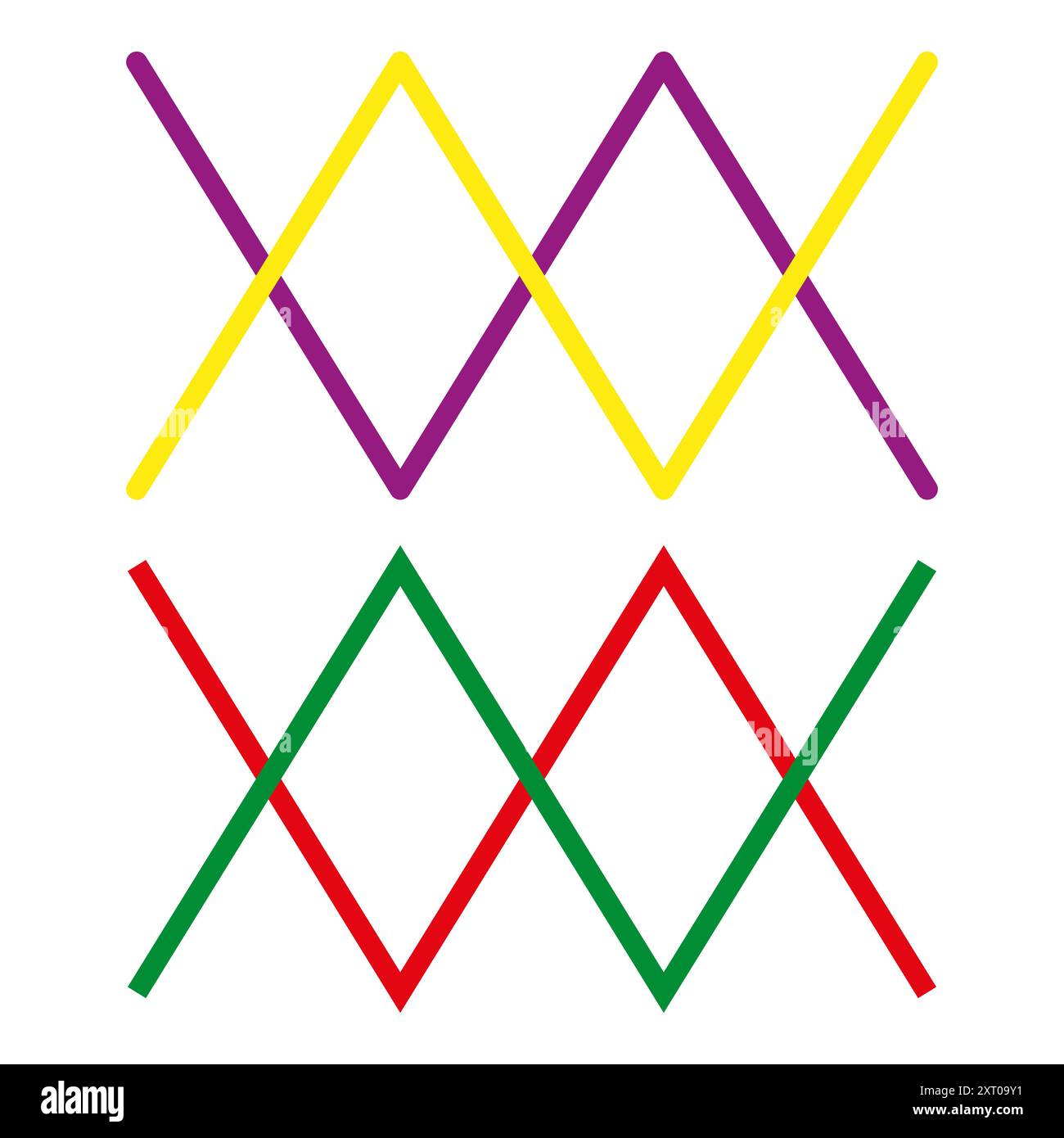 Colorful line patterns. Abstract geometric shapes. Multicolored zigzag ...