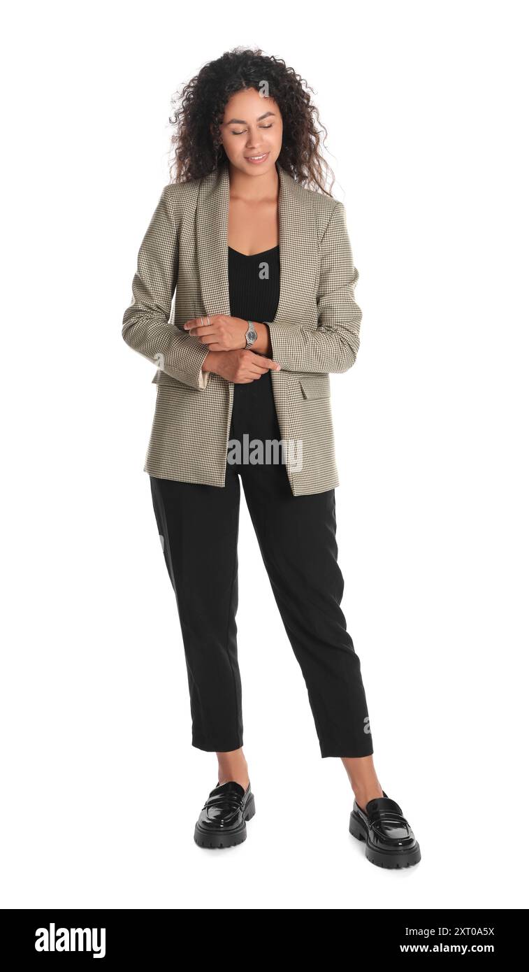 Houndstooth jacket model Cut Out Stock Images & Pictures - Alamy