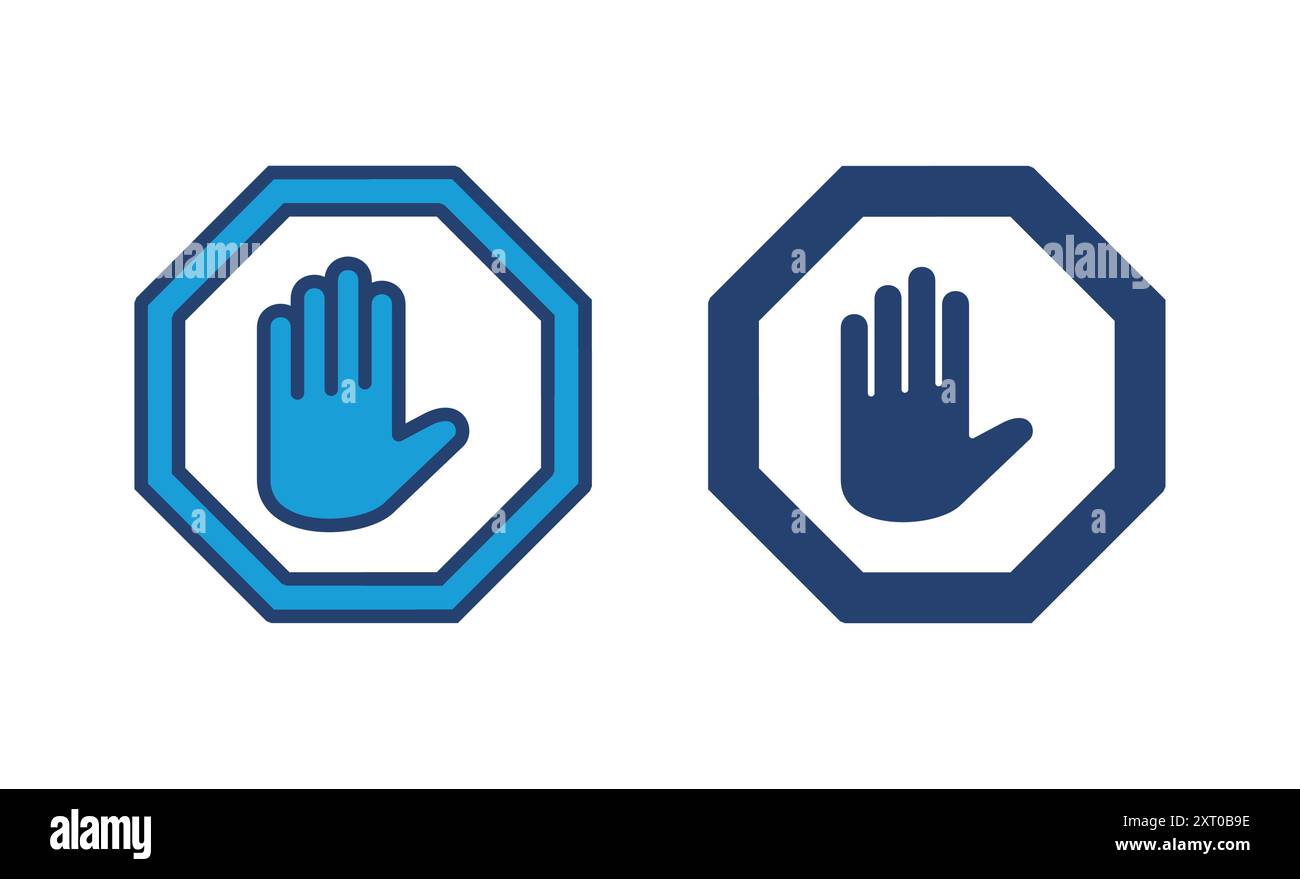 Stop icon vector. stop road sign. hand stop icon vector Stock Vector ...