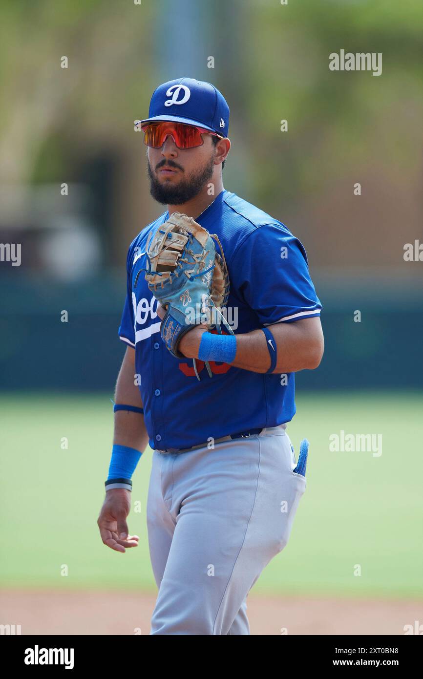 Los Angeles Dodgers first baseman Jefferson Valladares (50) in a ...
