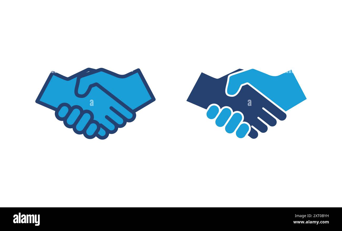 Handshake icon vector. business handshake. contact agreement Stock ...