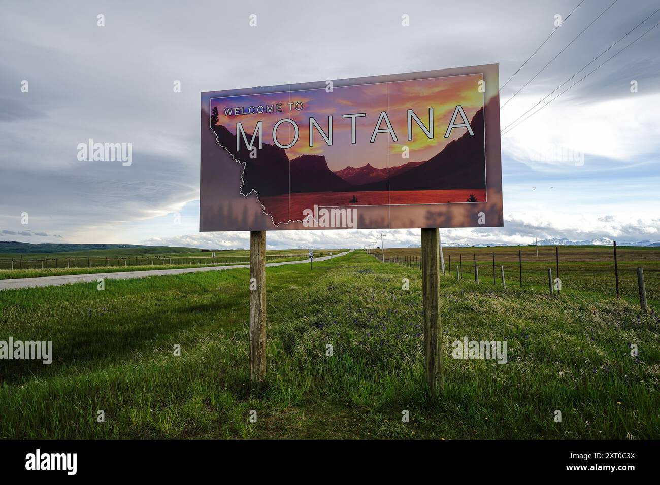 A 'Welcome to Montana' state sign is seen on June 8, 2022 in Babb ...