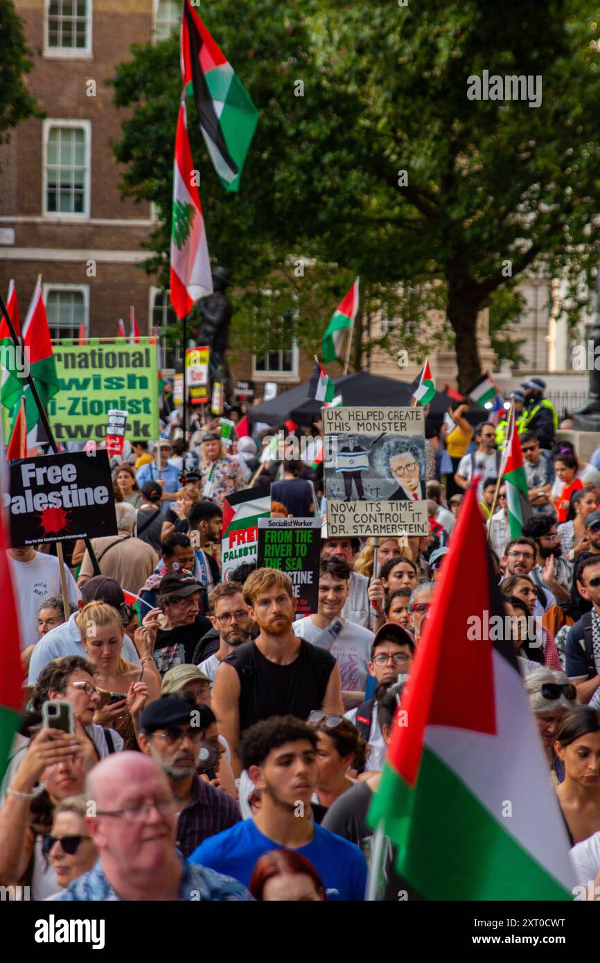 Emergency Pro Palestine protest outside 10 Downing Street Stock Photo ...