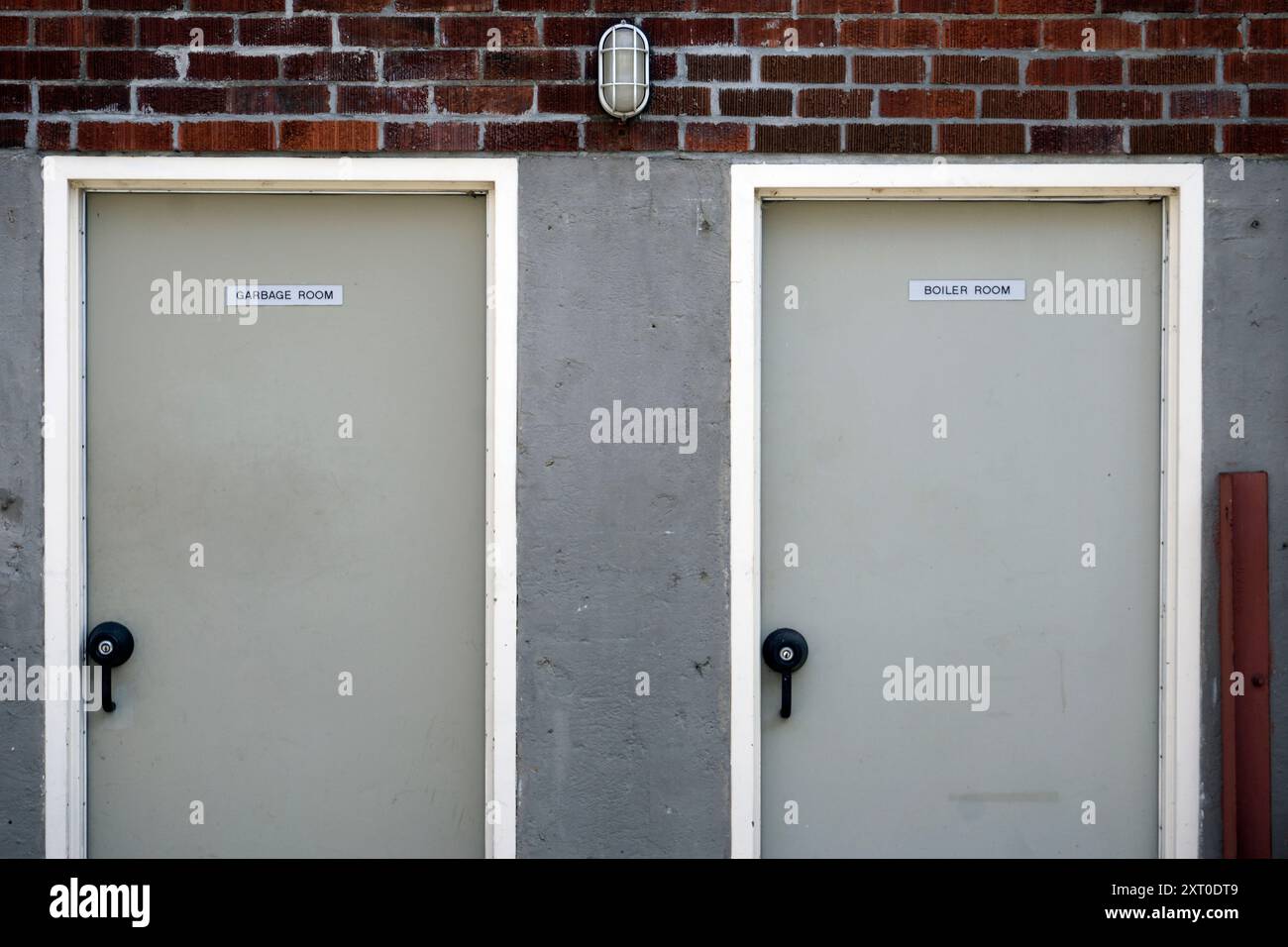 Two identical doors side-by-side, symmetry Stock Photo - Alamy