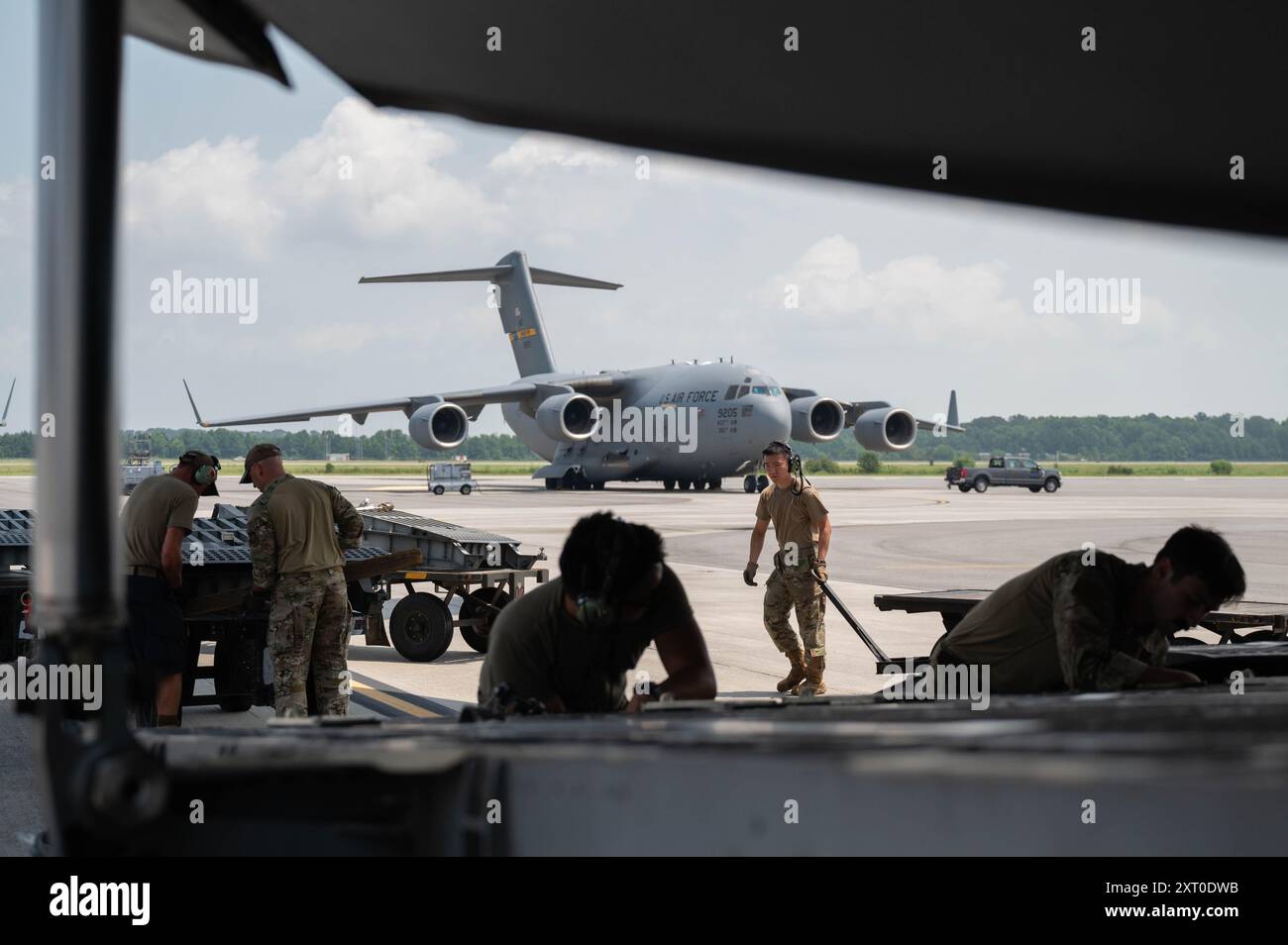 U.S. Air Force Airmen from the 437th Aircraft Maintenance Squadron ...