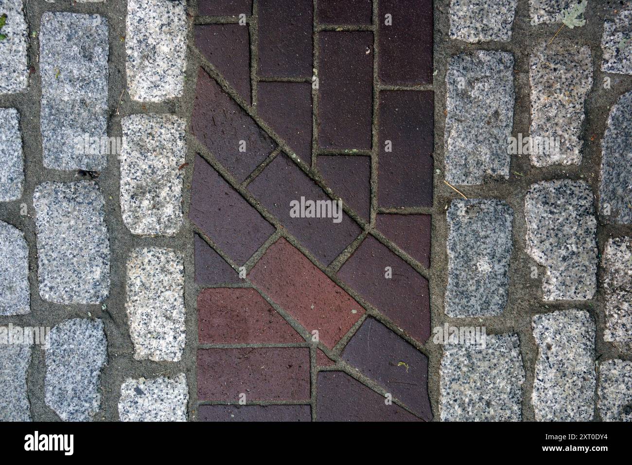 Closeup of brick and cut stone pavement in Gastown Vancouver, BC ...