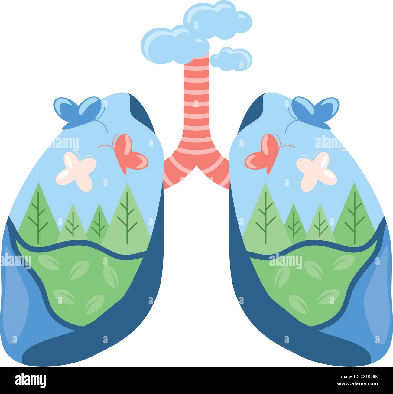 lungs with nature clean air Stock Vector Image & Art - Alamy