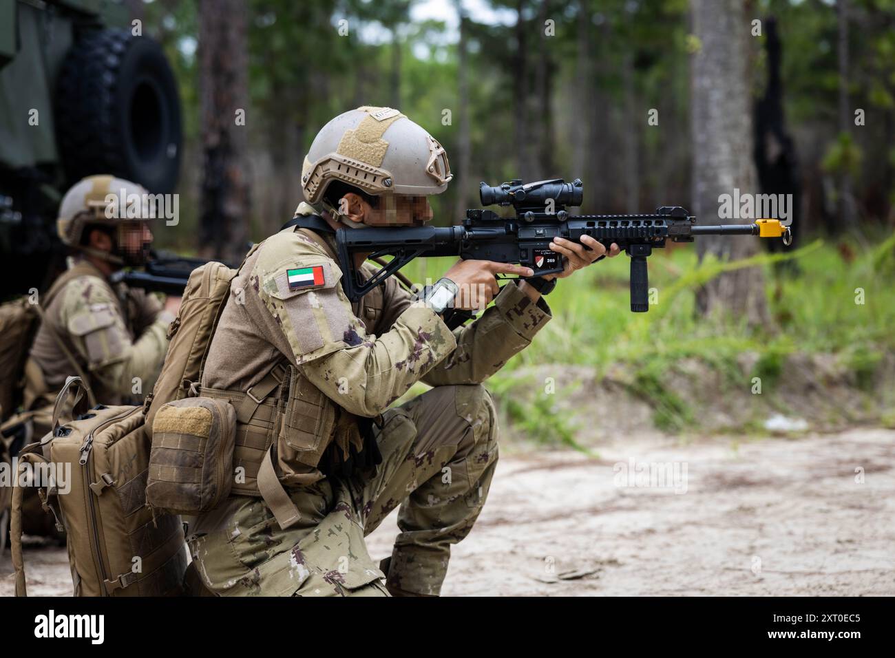 A United Arab Emirates soldier with the Falcon’s Brigade, Presidential ...