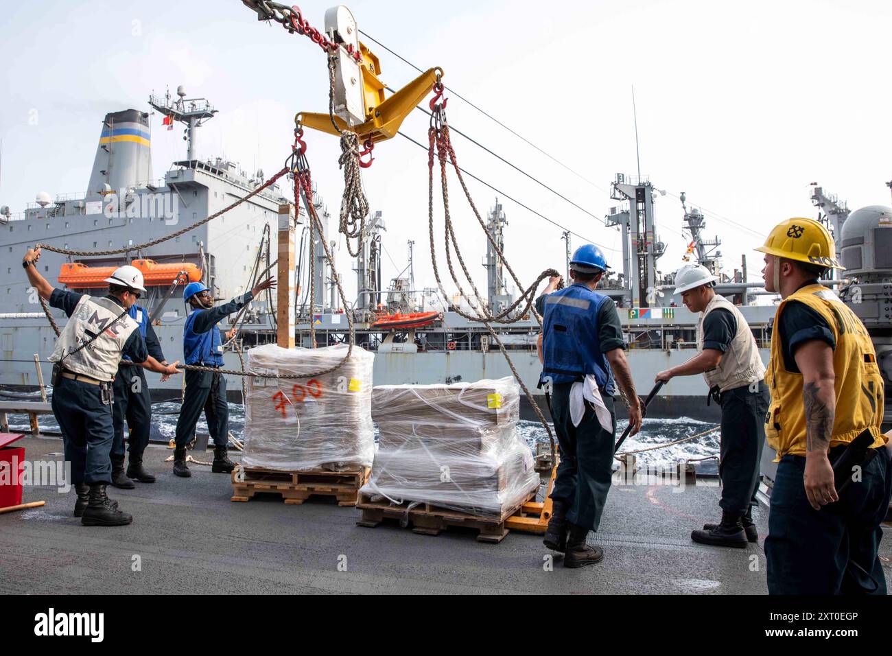 U.S. 5TH FLEET AREA OF OPERATIONS (Aug. 3, 2024) Sailors aboard the ...
