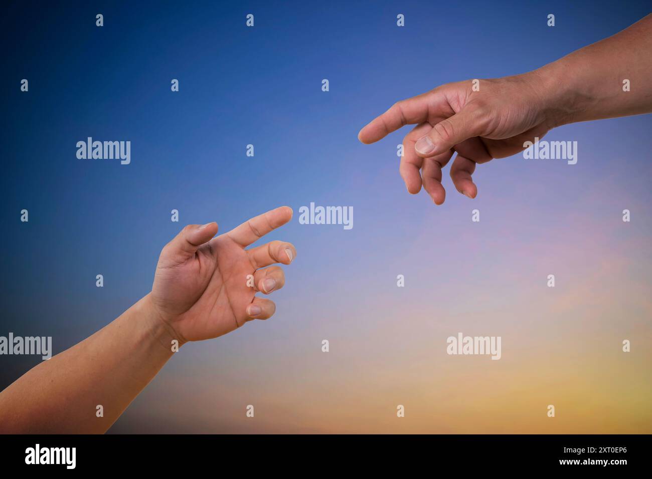 Helping hands of god hi-res stock photography and images - Alamy