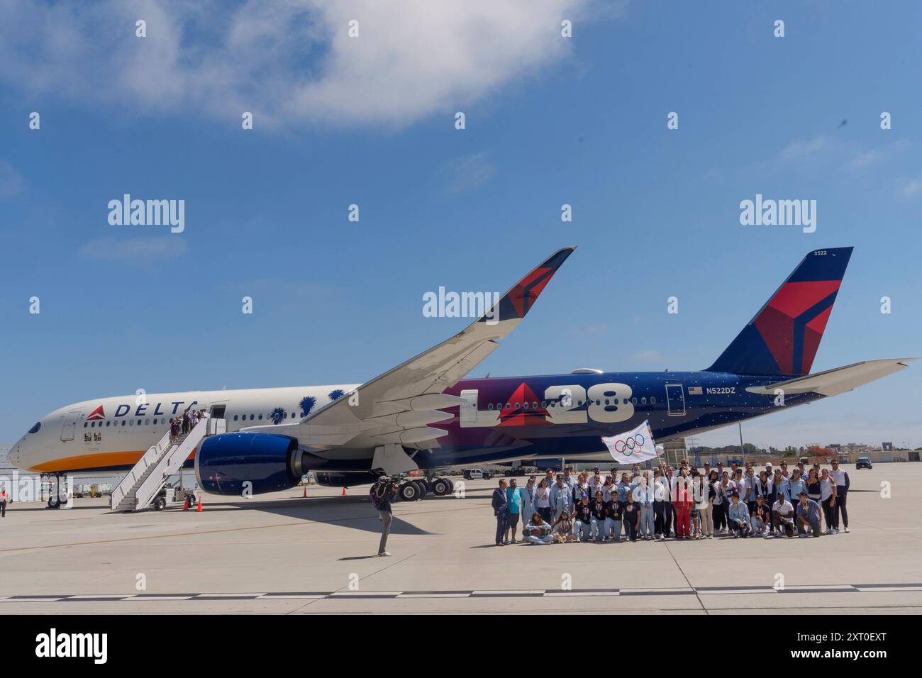 Los Angeles Mayor Karen Bass, Team USA athletes, LA28 organizing ...