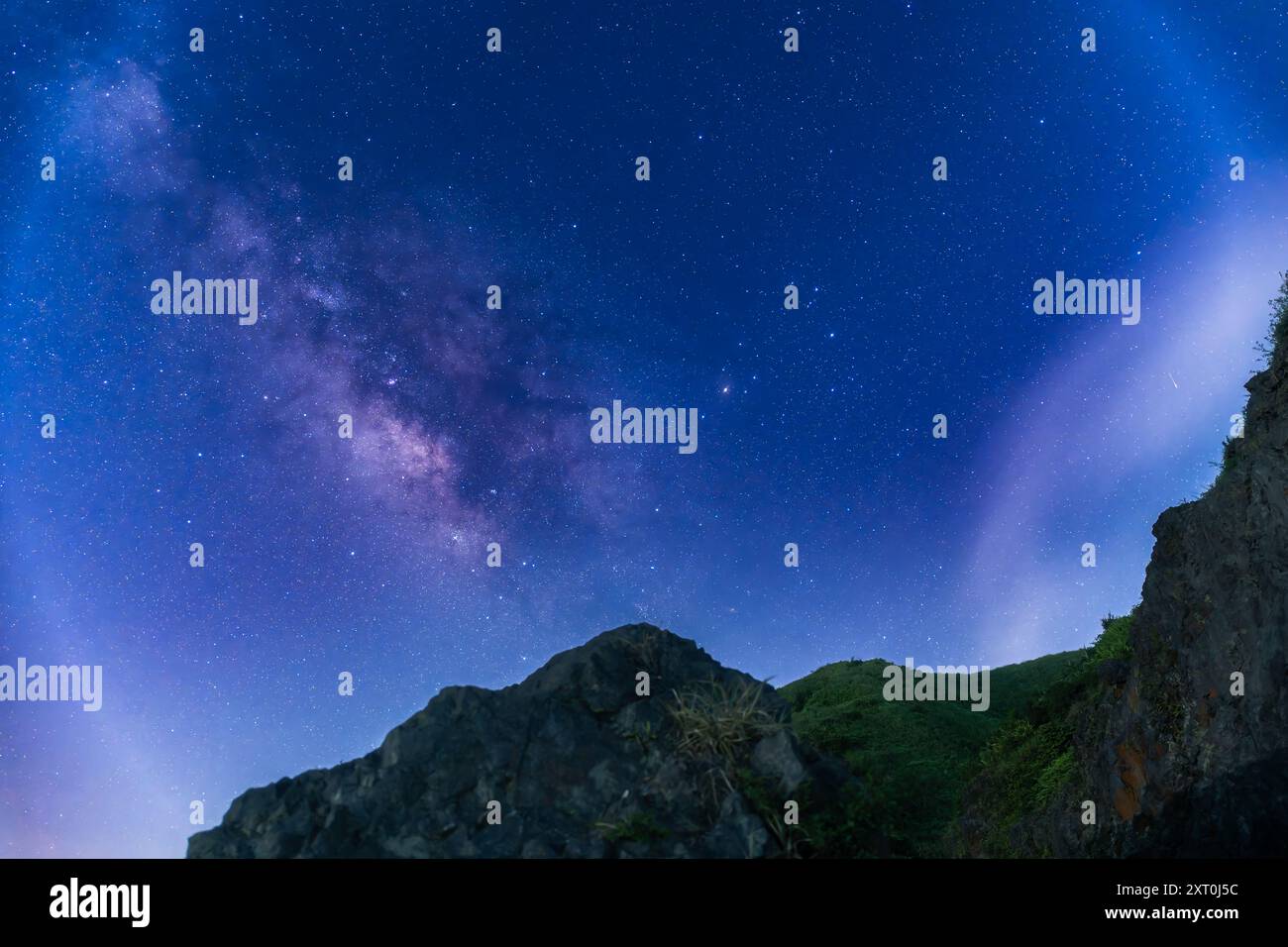 The Milky Way galaxy illuminates the night sky with vivid and realistic ...