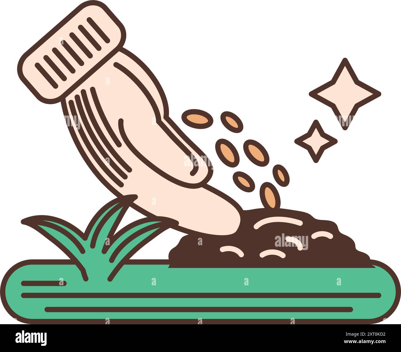 hand sowing seeds in the soil Stock Vector Image & Art - Alamy