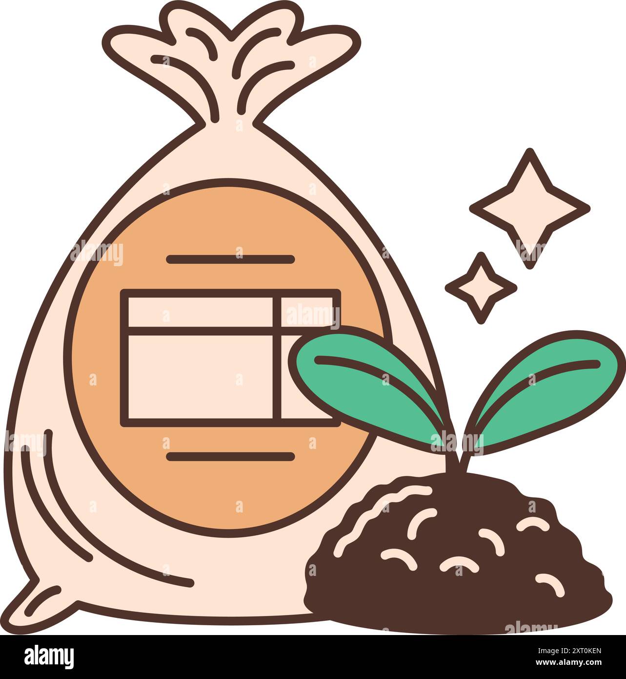 Bag land plant isolated Stock Vector Images - Alamy