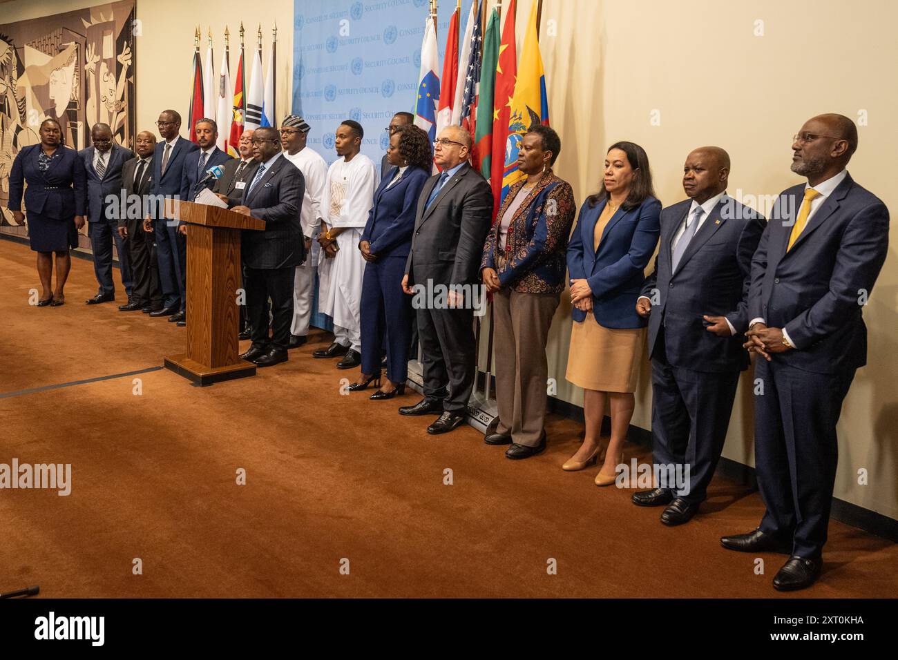 President of Sierra Leone Julius Maada Bio speaks after SC meeting on ...