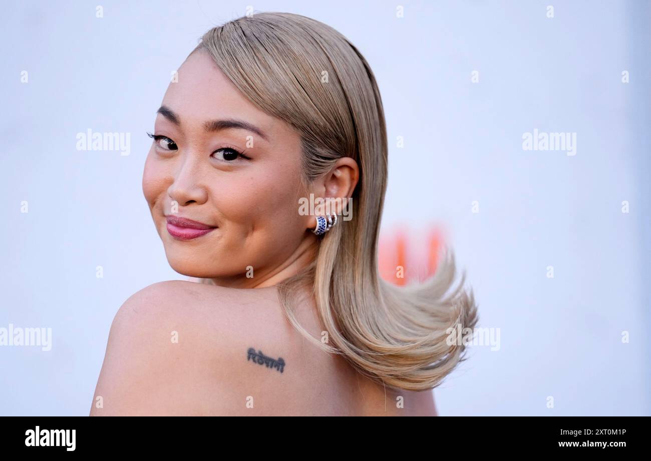 Alice Lee, a cast member in "The Union," poses at the premiere of the Netflix film at the ...