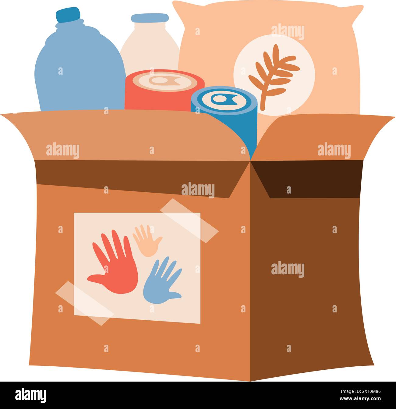 food charity cardboard box Stock Vector Image & Art - Alamy