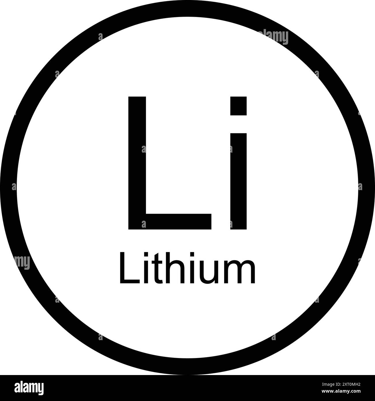 lithium chemical icon periodic illustration design Stock Vector Image ...
