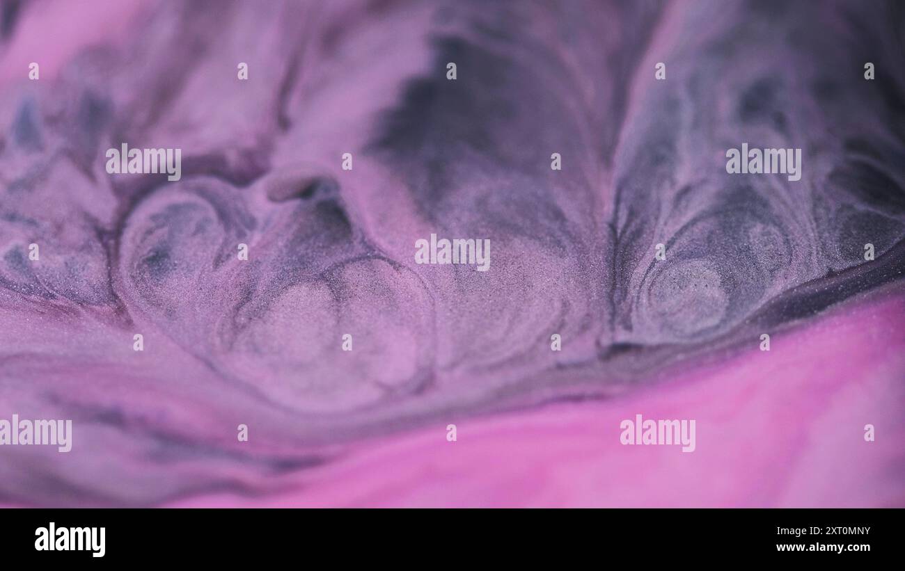 Shining wave. Glitter paint. Sparkling purple fluid. Glowing abstract ...