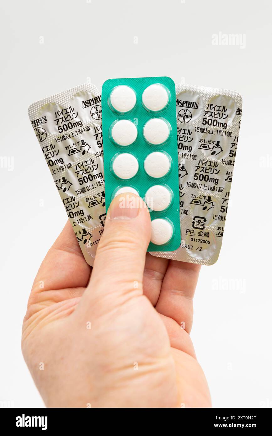 Fuji City, Shizuoka Prefecture, Japan - April 23, 2024: Hand holding a ...