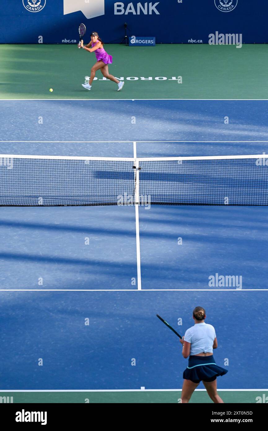 Toronto, Canada. 12th Aug, 2024. American tennis player Jessica Pegula ...