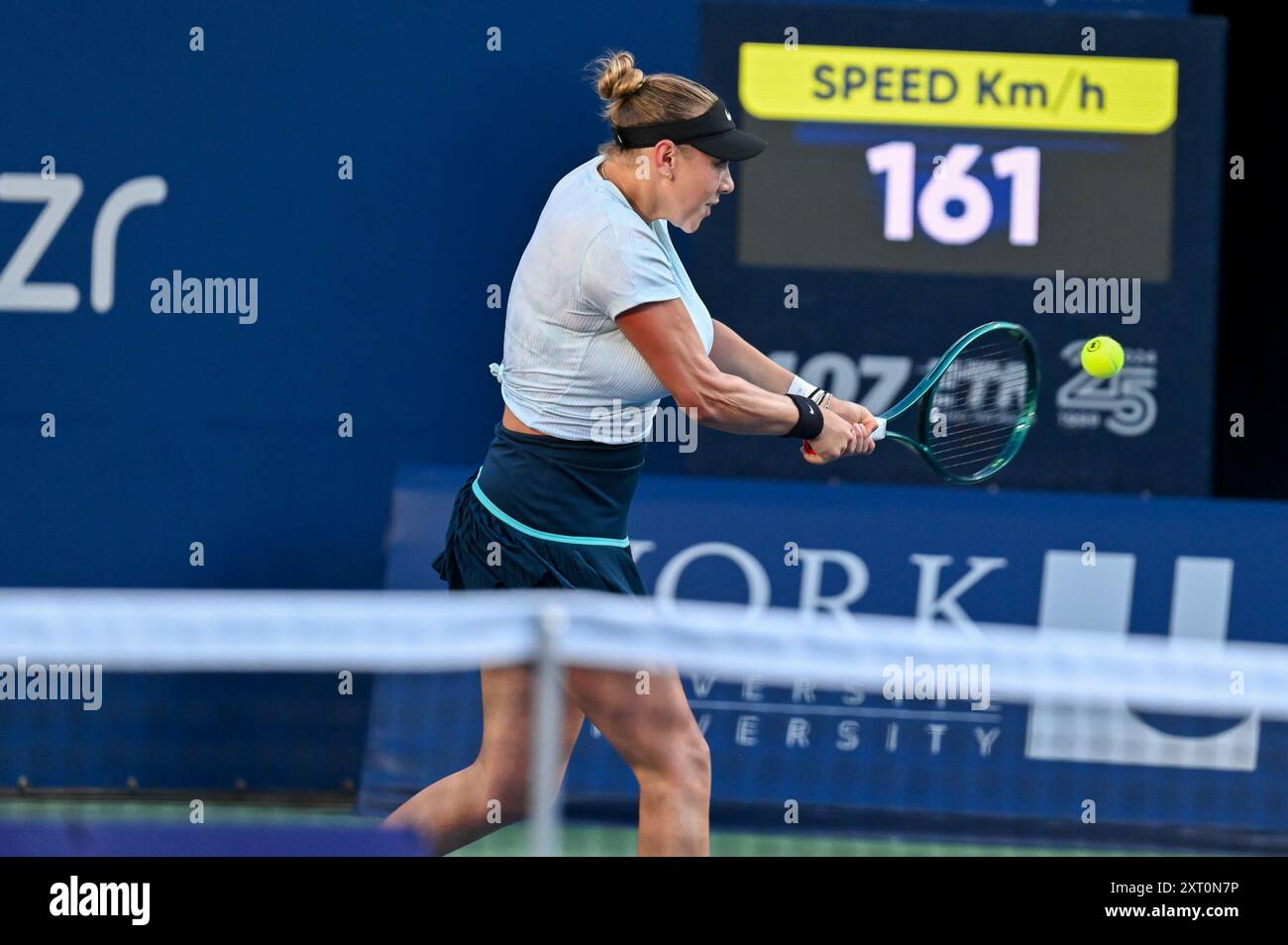 Toronto, Canada. 12th Aug 2024. American tennis player Amanda Anisimova ...