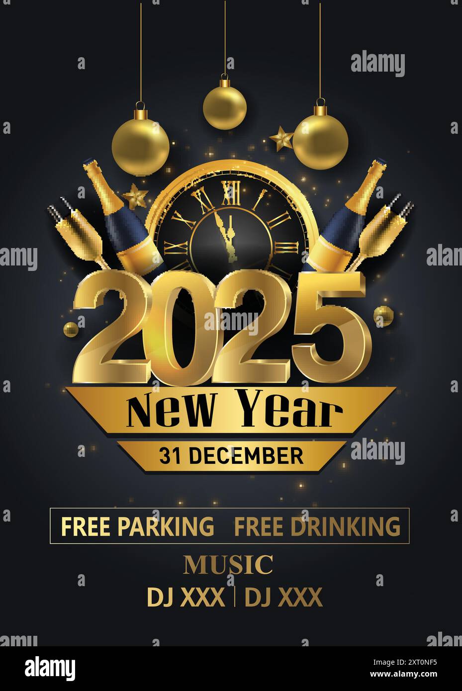 3d gold 2025 vectors hi-res stock photography and images - Alamy