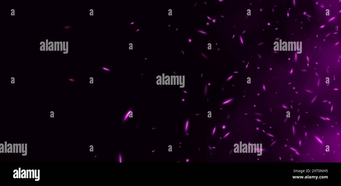 Pink flame with sparks, fire with flying cinder, abstract glowing ...