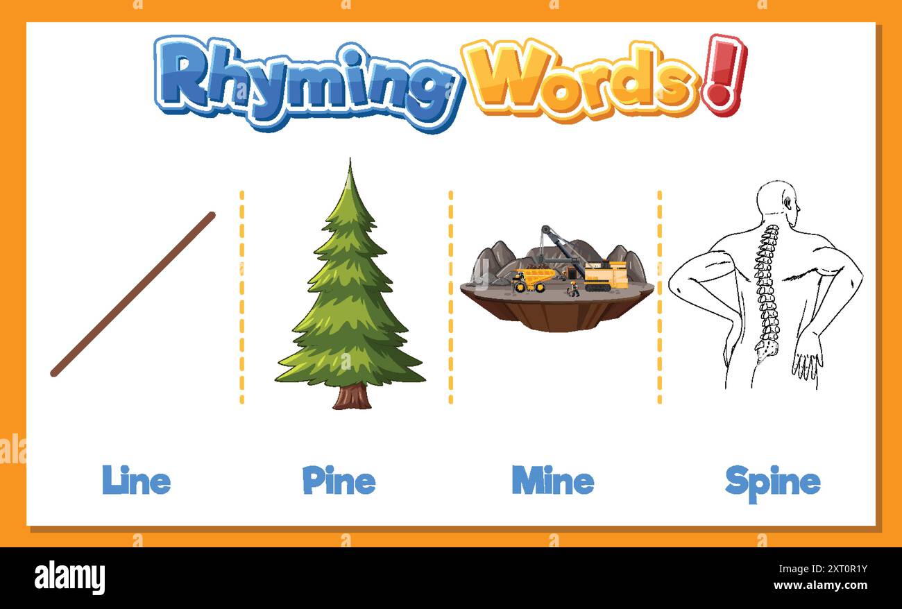 Visual representation of rhyming words Stock Vector Image & Art - Alamy