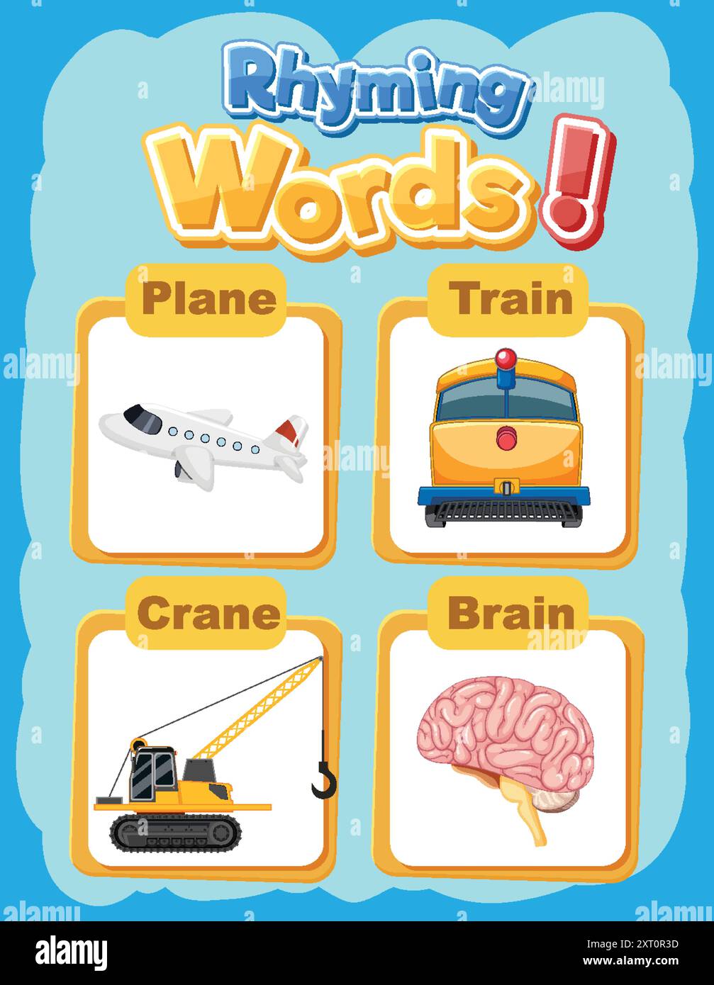 Illustration of rhyming words with images Stock Vector Image & Art - Alamy