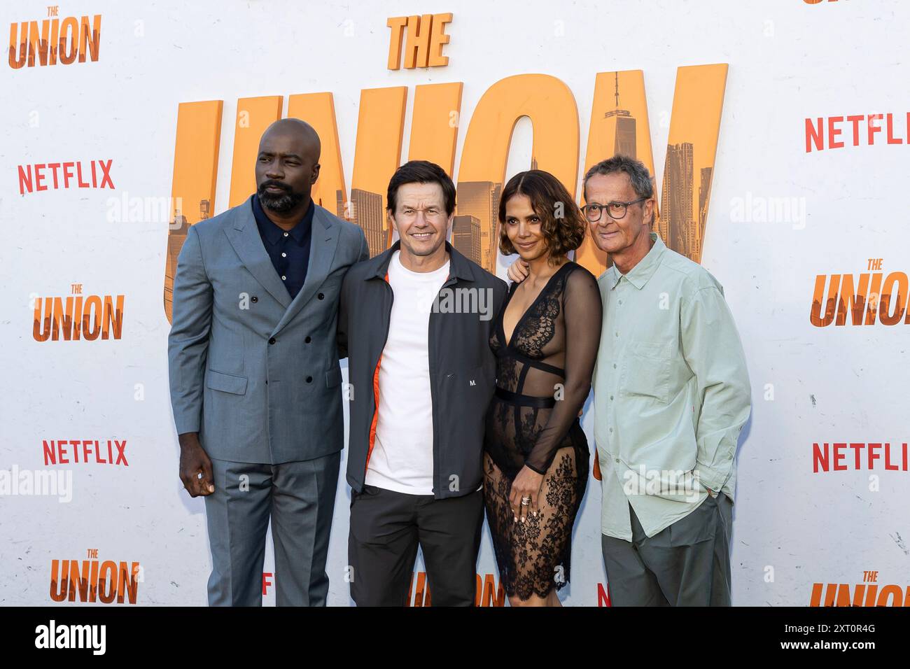 Los Angeles, USA. 12th Aug, 2024. Mike Colter, Mark Wahlberg, Halle ...
