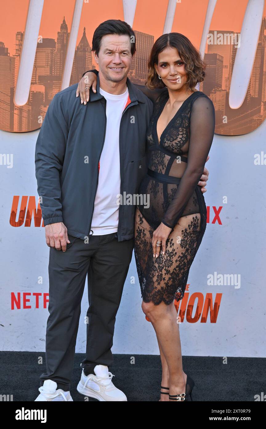 Hollywood, CA USA - August 12, 2024: Mark Wahlberg, Halle Berry attends the premiere of Netflix ...
