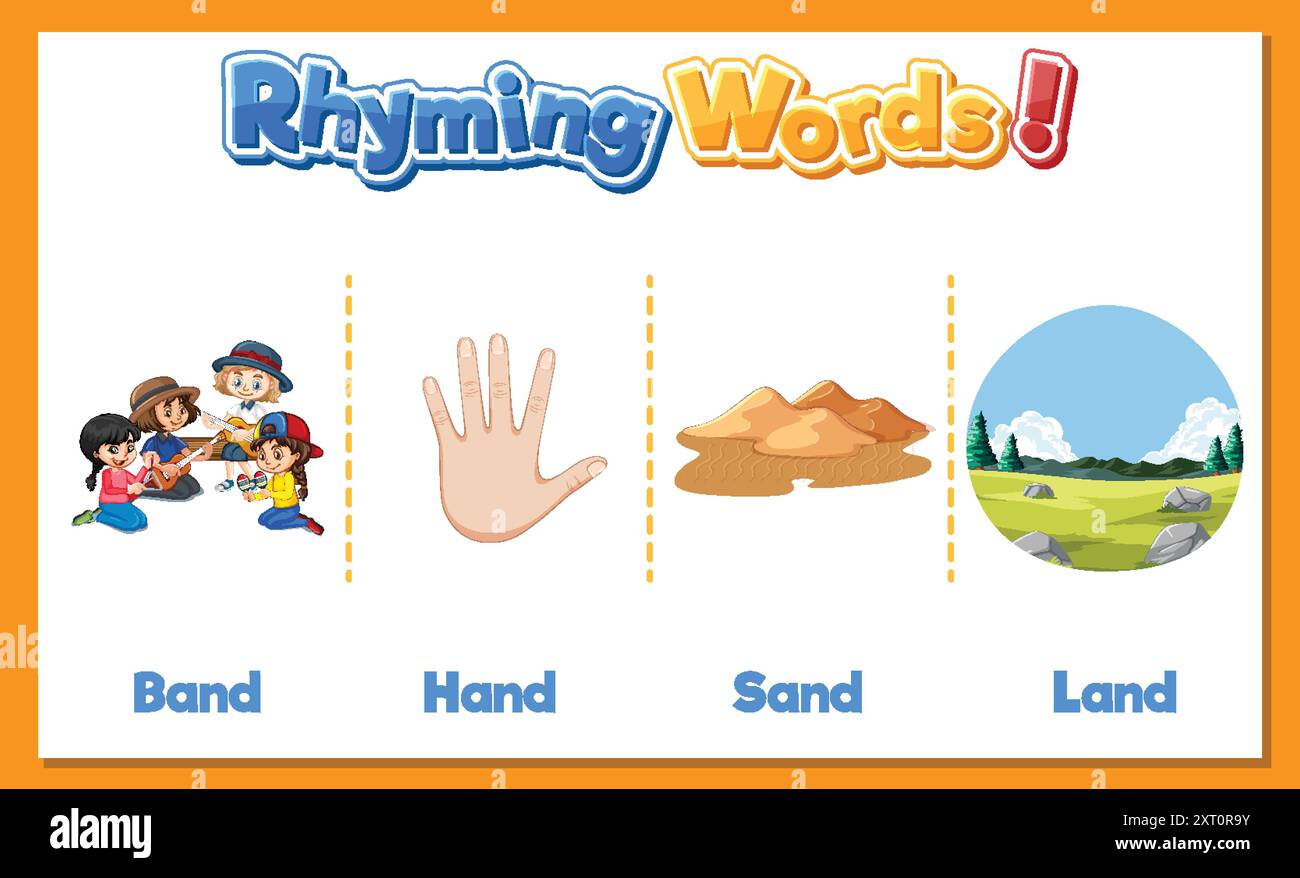 Illustration of words that rhyme Stock Vector Image & Art - Alamy