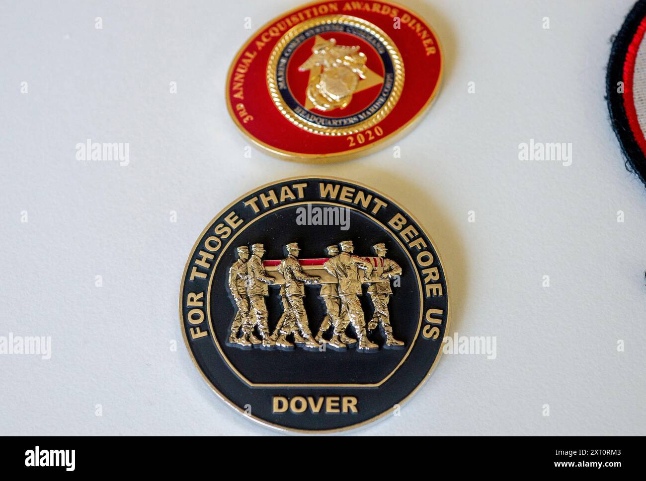 "Challenge coins" belonging to Marine Corporal Spencer R. Collart, are ...