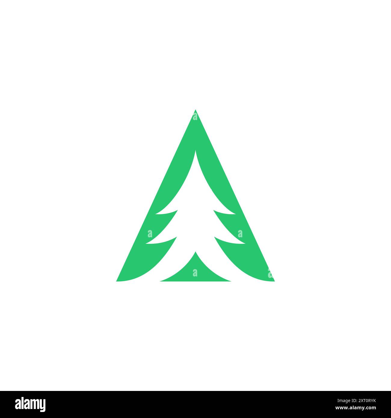 Letter A Pine Tree Logo Vector. Pine Triangle Logo Stock Vector Image ...